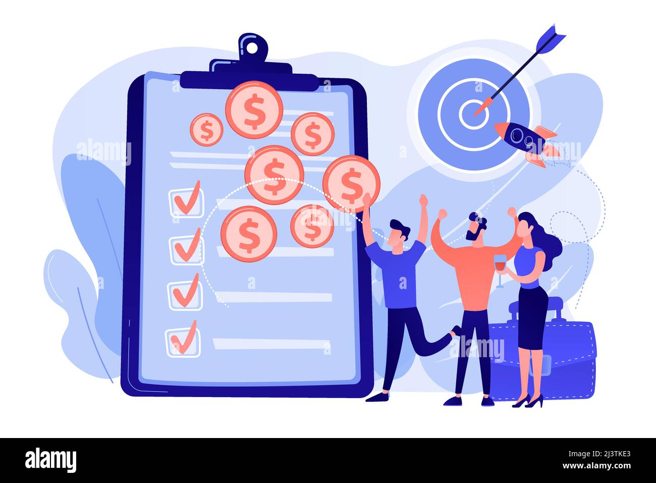 Successful business deal celebrating. Contract profitable agreement ...