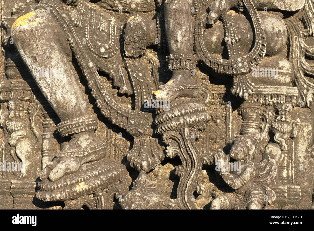 Stone Sculpture of Beautiful Female (Madanikas) with selective focus ...