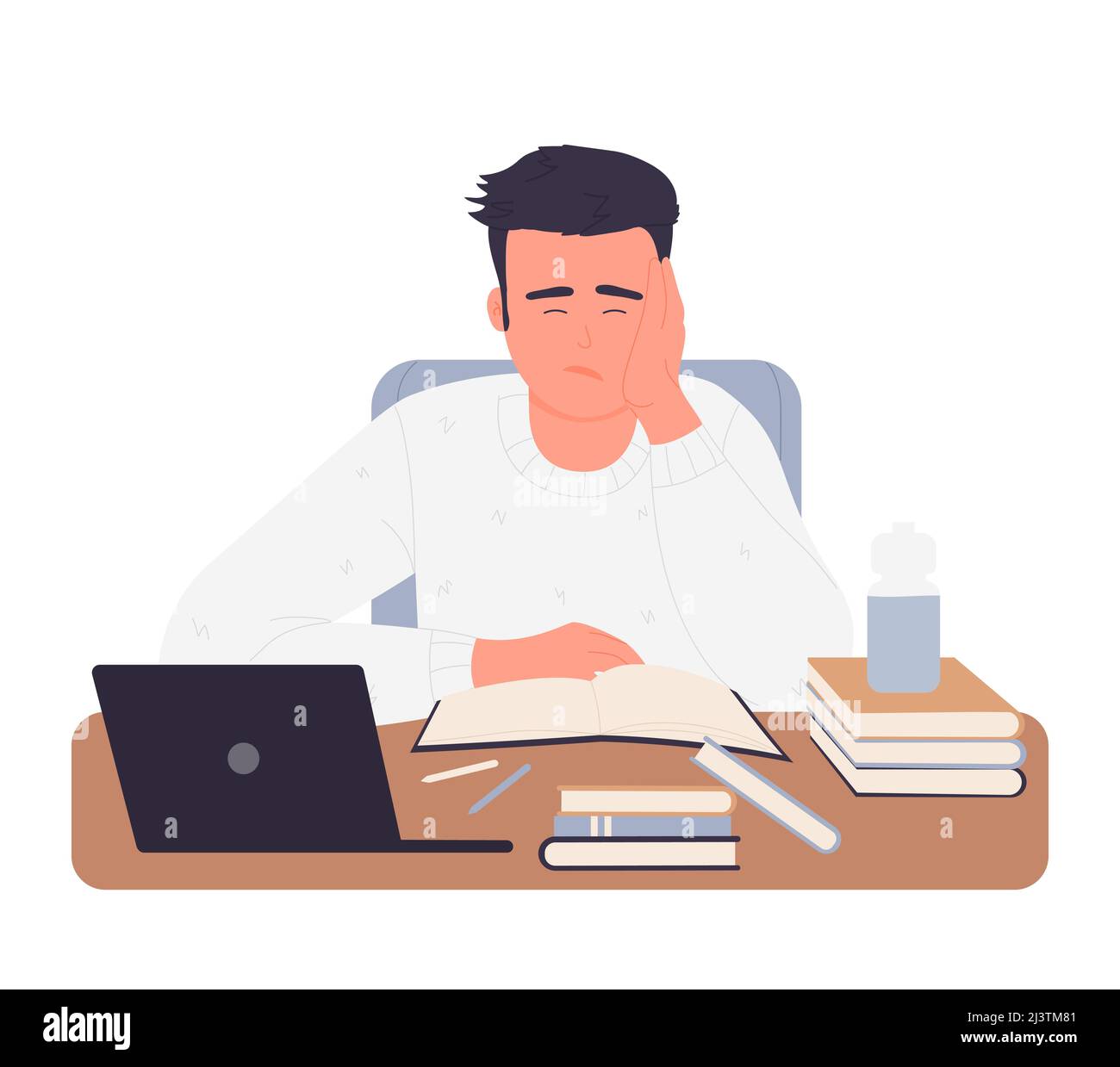 Bored teenager and classroom Cut Out Stock Images & Pictures - Alamy