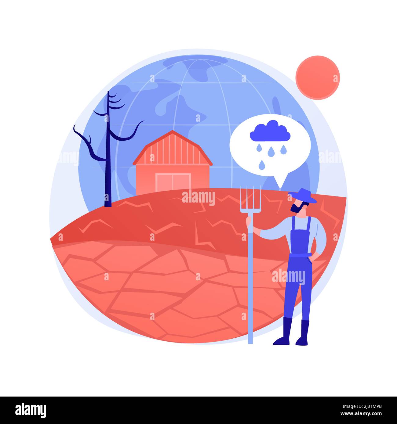 Drought abstract concept vector illustration. Extreme weather condition ...