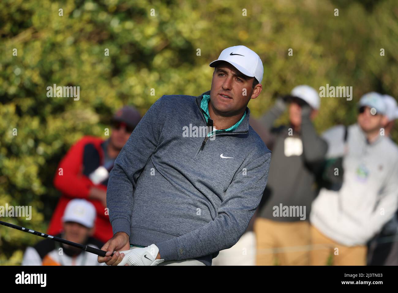 United States' Scottie Scheffler during the third round of the 2022 ...