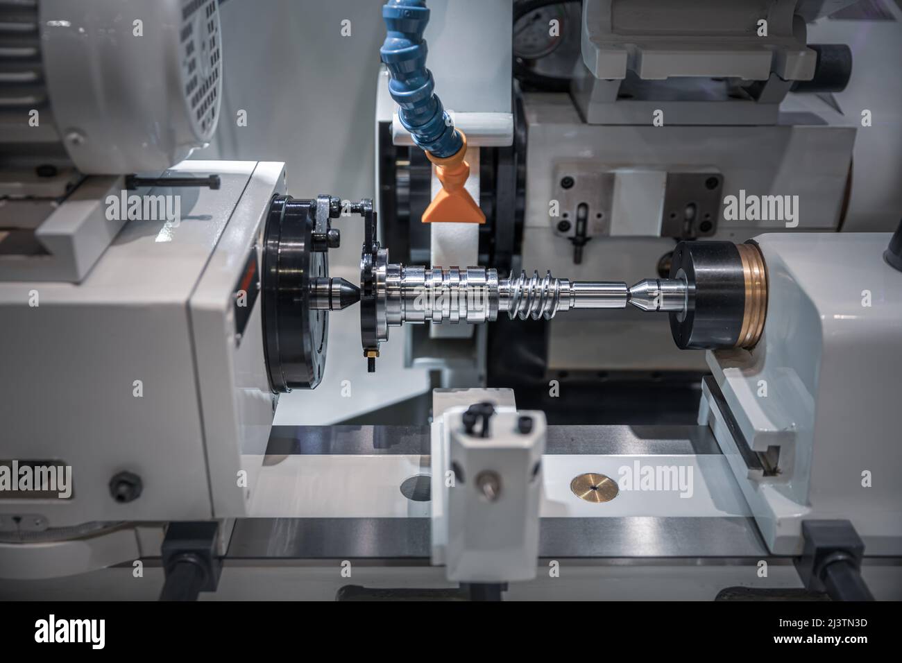 Metalworking CNC milling machine. Cutting metal modern processing ...