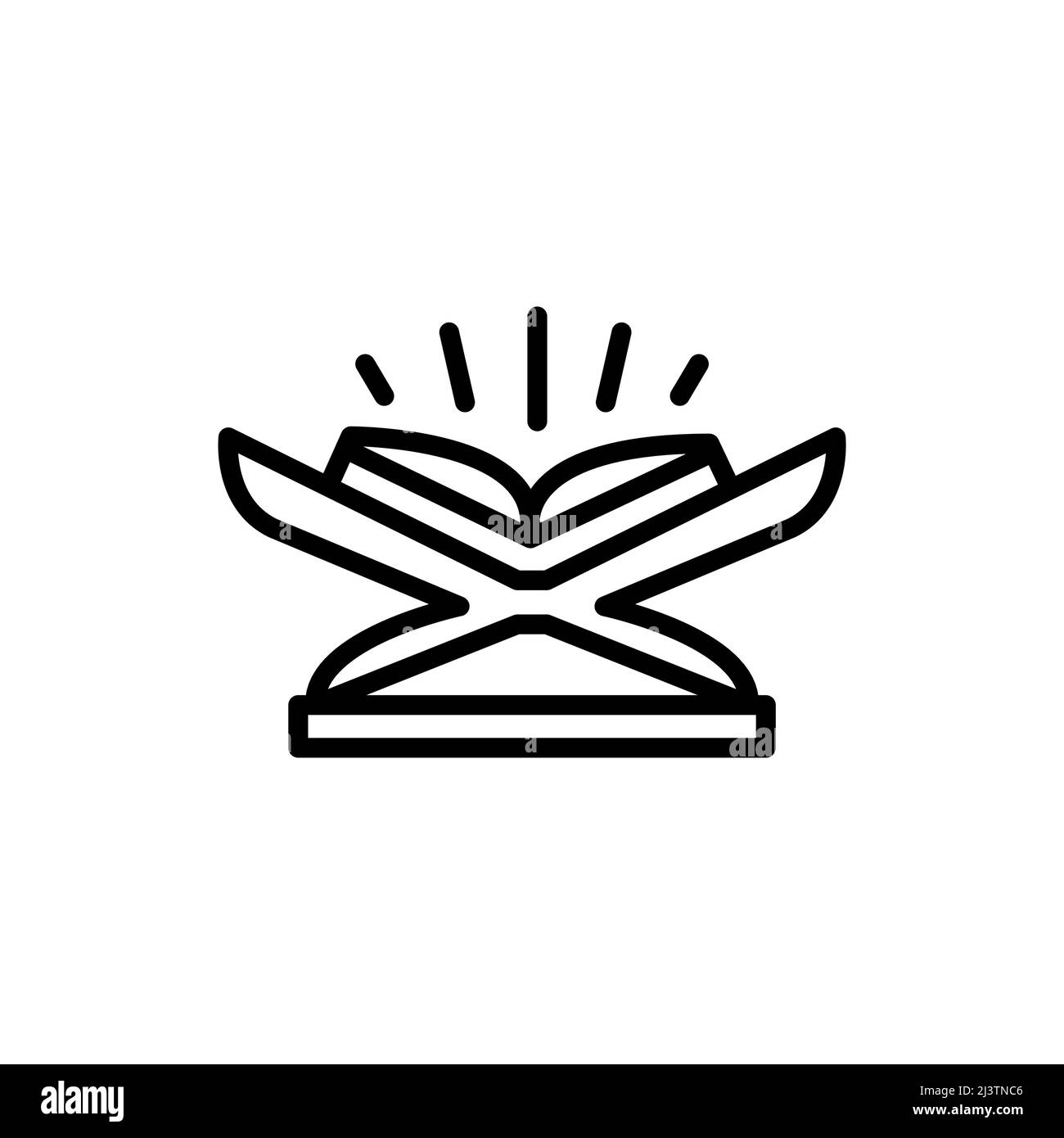 Read koran book line color icon. Isolated vector element Stock Vector ...