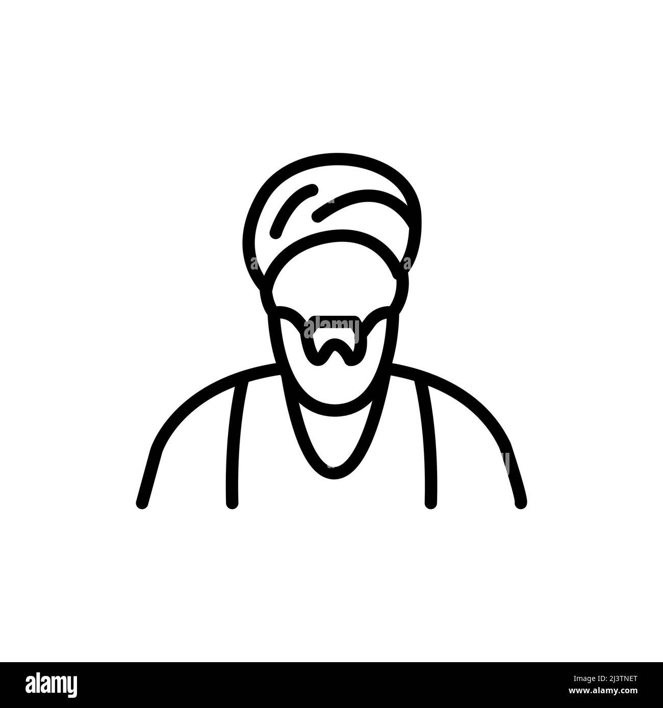 Cartoon illustration muslim man sign Black and White Stock Photos ...