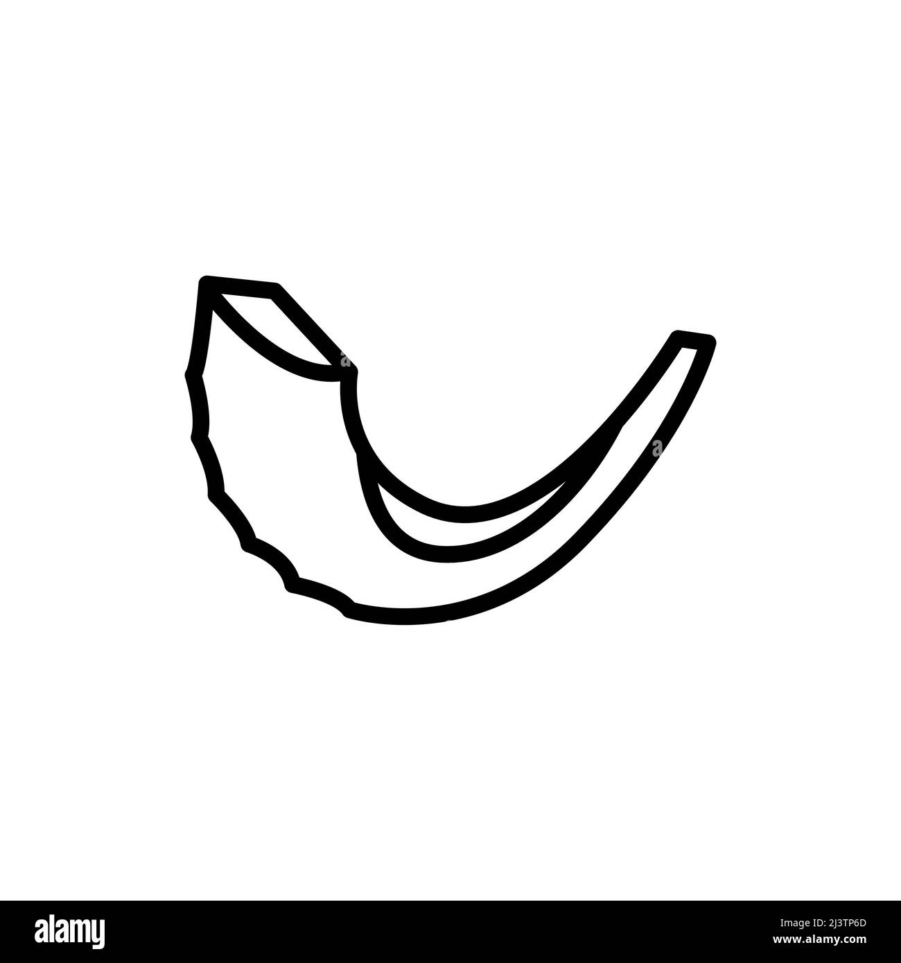 Shofar line color icon. Isolated vector element Stock Vector Image ...