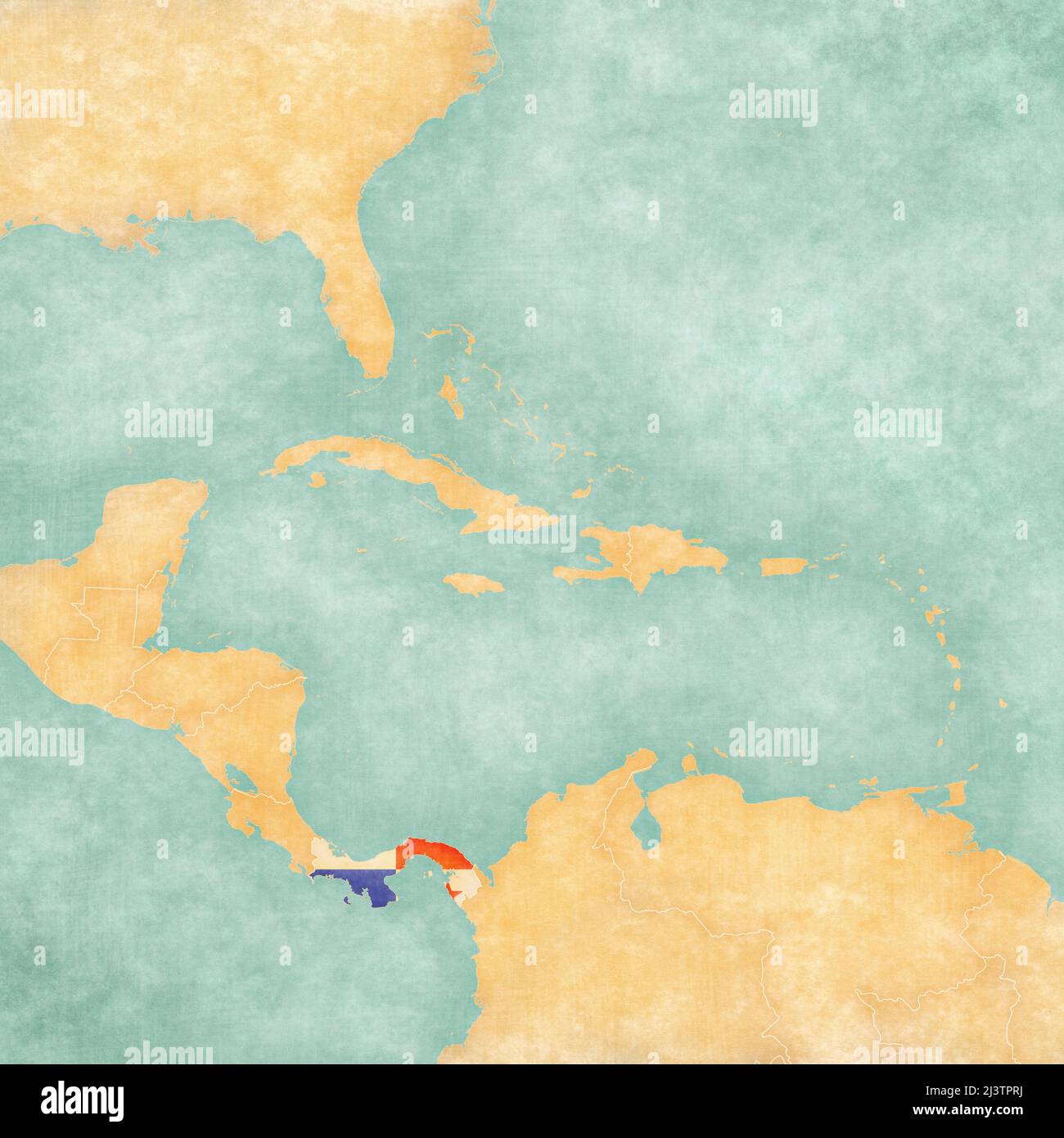 Map of central panama hi-res stock photography and images - Alamy