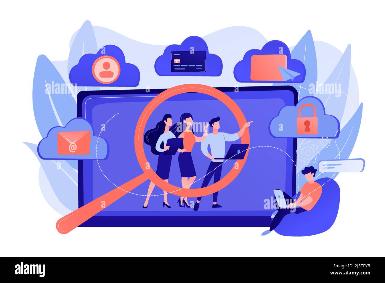 Online privacy and cartoon hi-res stock photography and images - Alamy