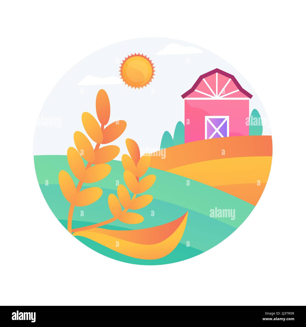 Natural farming abstract concept vector illustration. Ecological ...