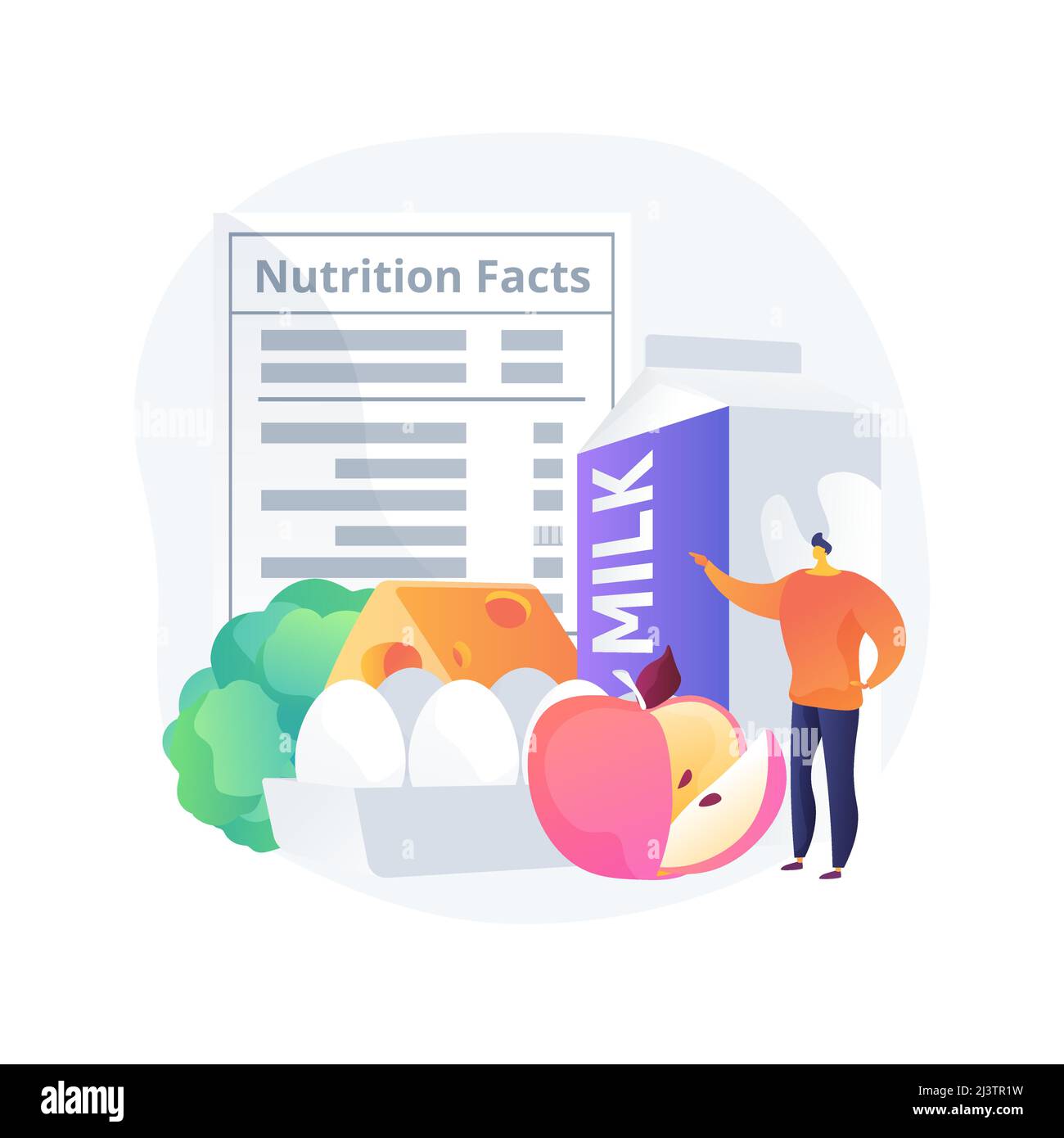Food nutritional quality abstract concept vector illustration ...