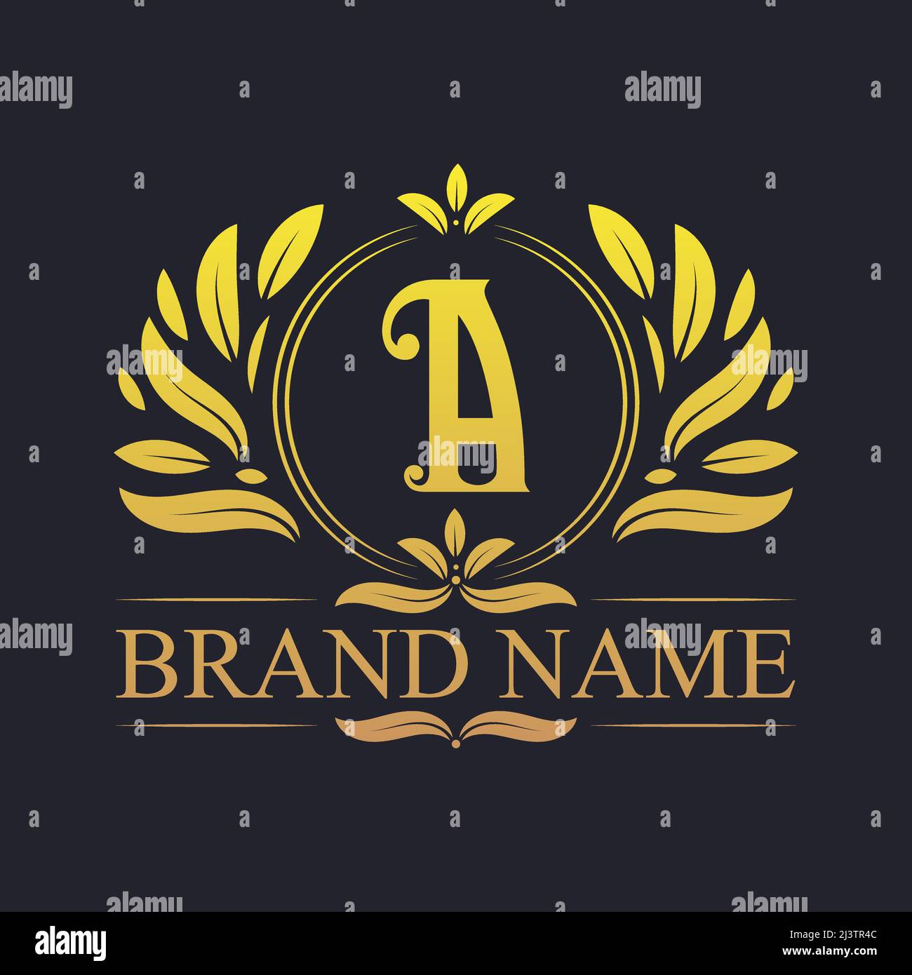 Vintage ornamental A logo design. Luxurious & elegant alphabet A letter ...