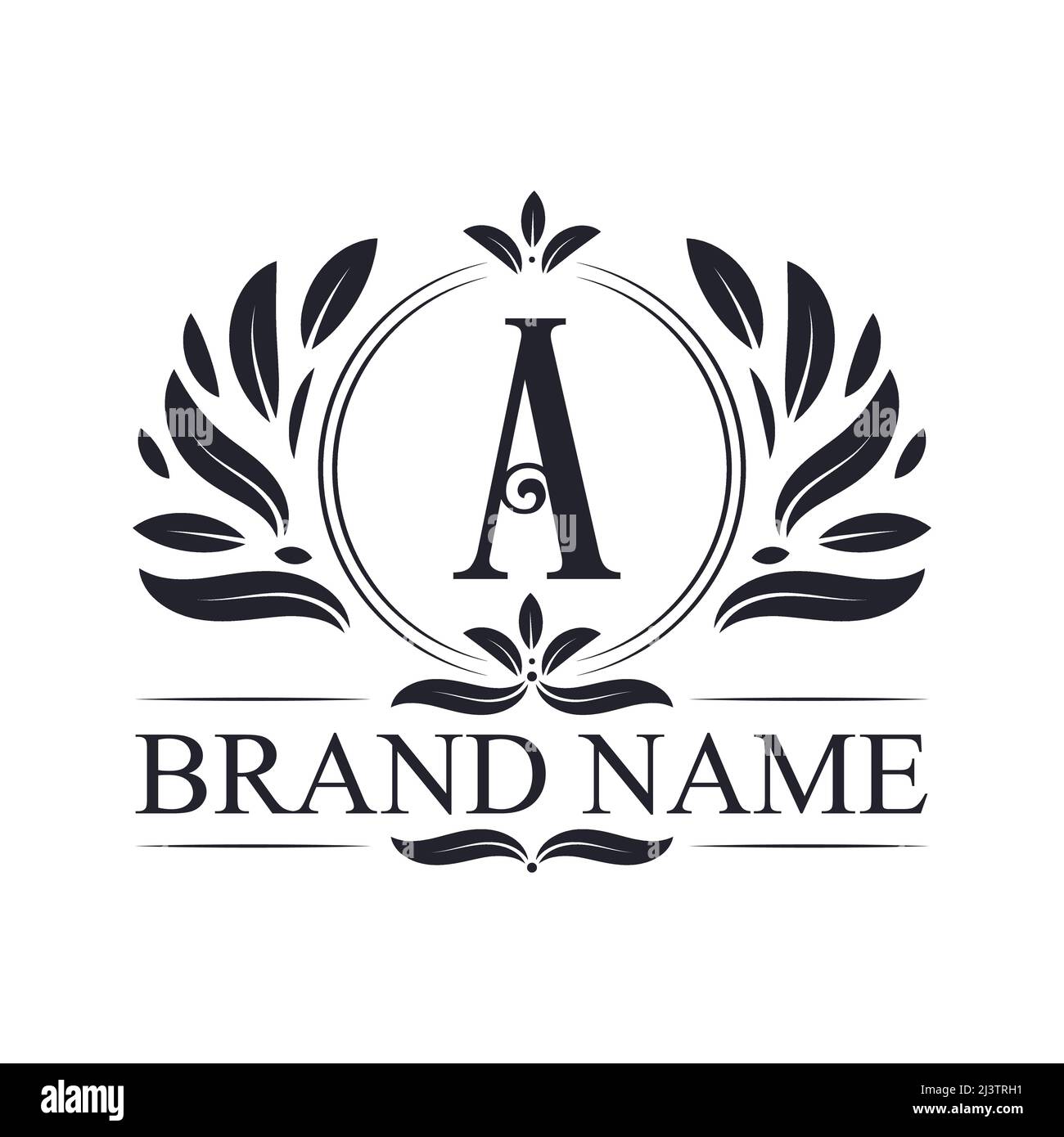 Golden ornamental alphabet A letter logo design. Luxurious golden ...