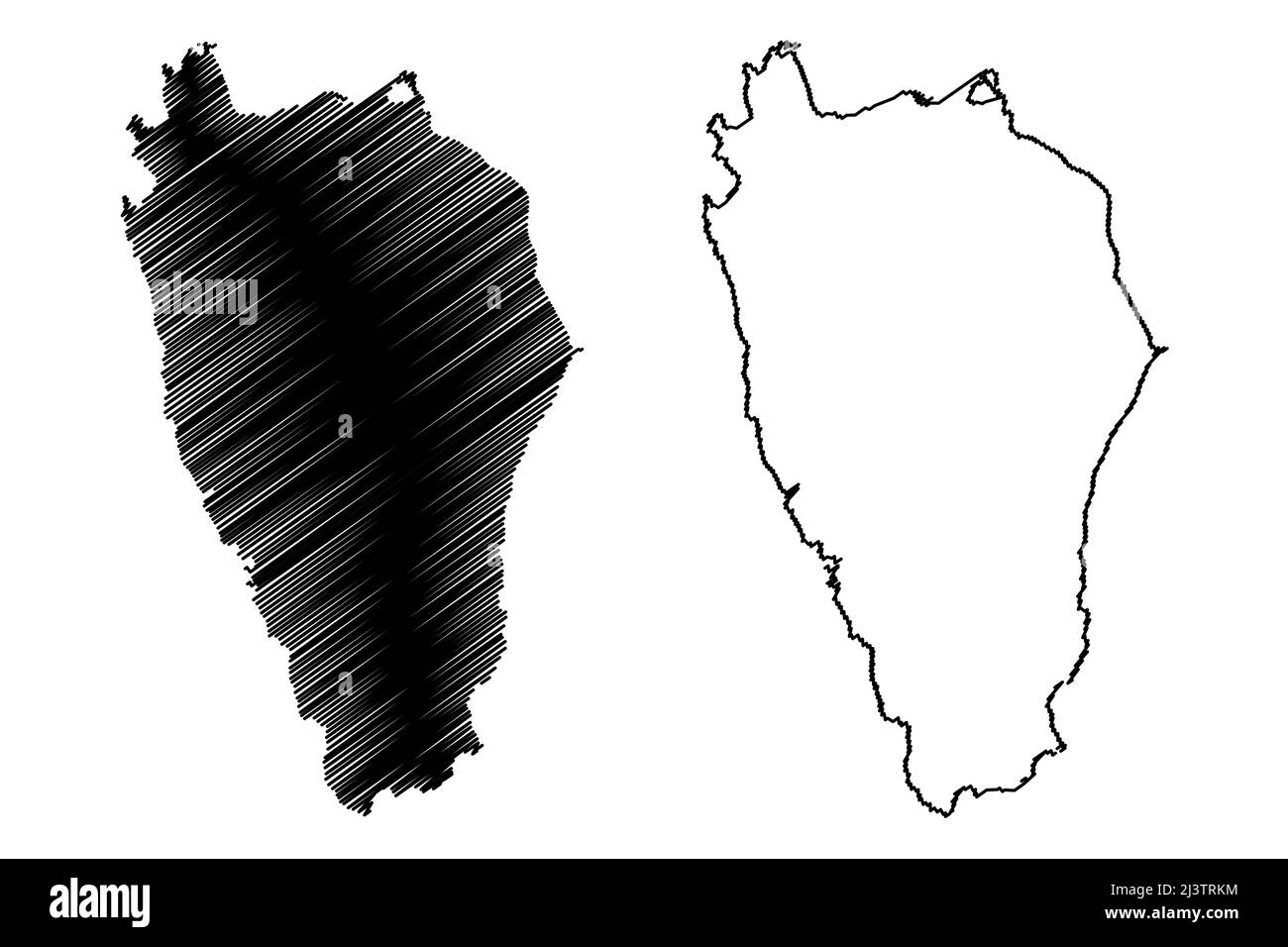 Sant Antioco (Sardinia, Italian Republic, Italy) map vector ...
