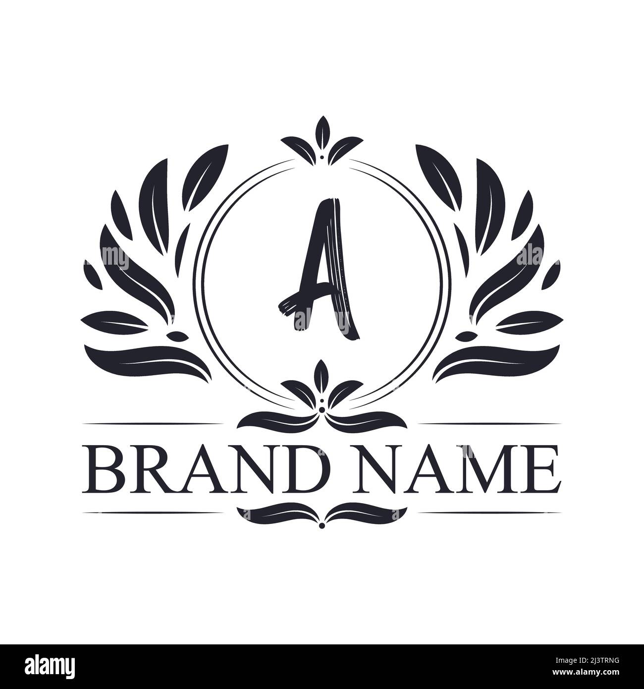 Golden vintage ornamental alphabet A logo design. Luxurious golden ...
