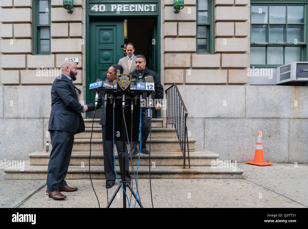 Bronx, United States. 09th Apr, 2022. NYPD Commissioner Keechant L ...