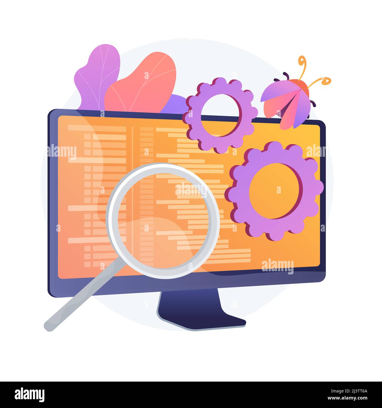 Bug Fixing And Software Testing Computer Virus Searching Tool Devops Web Optimization