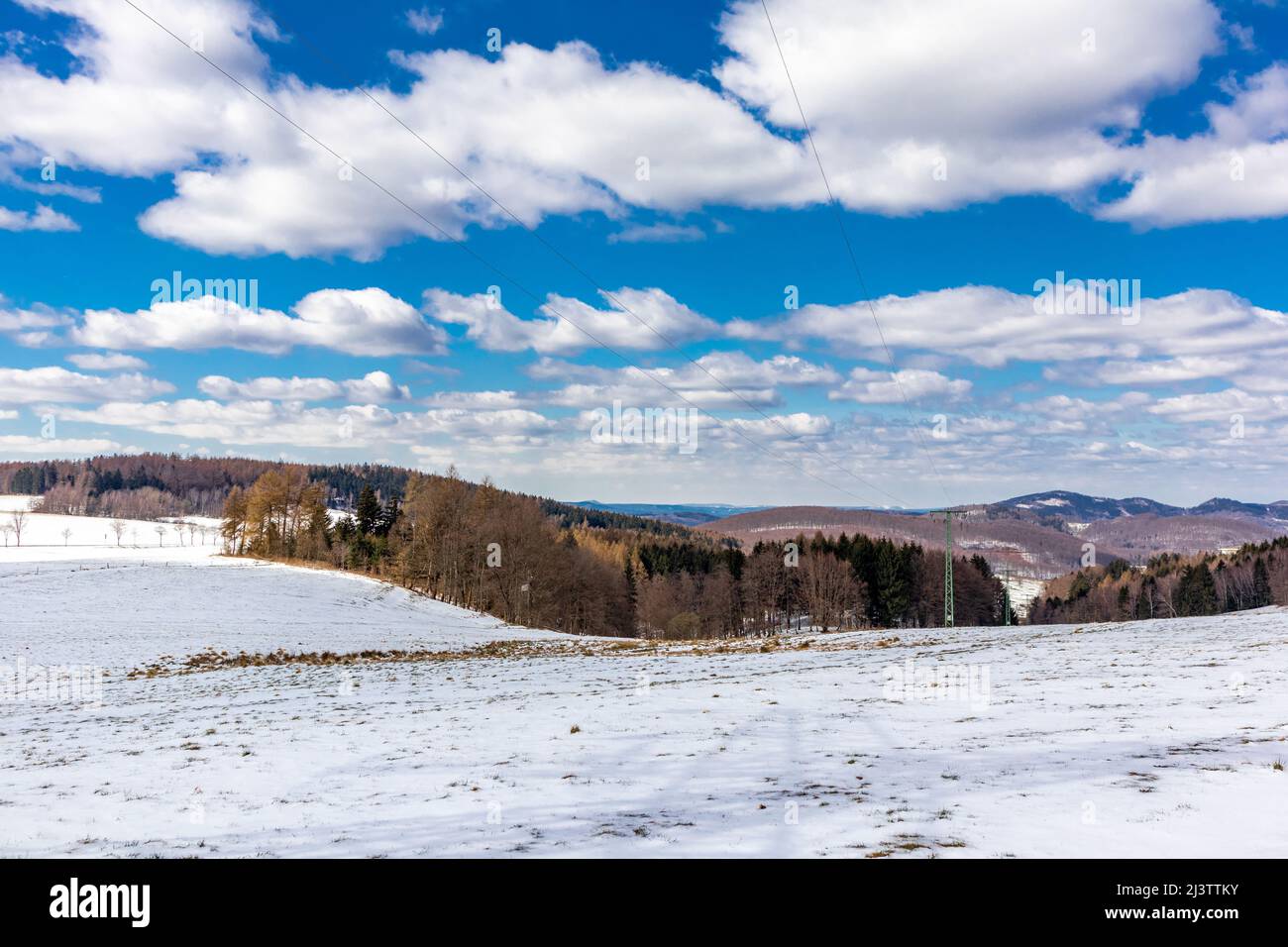 Hike to the mountain rescue hut in the Thuringian Forest near Steinbach ...