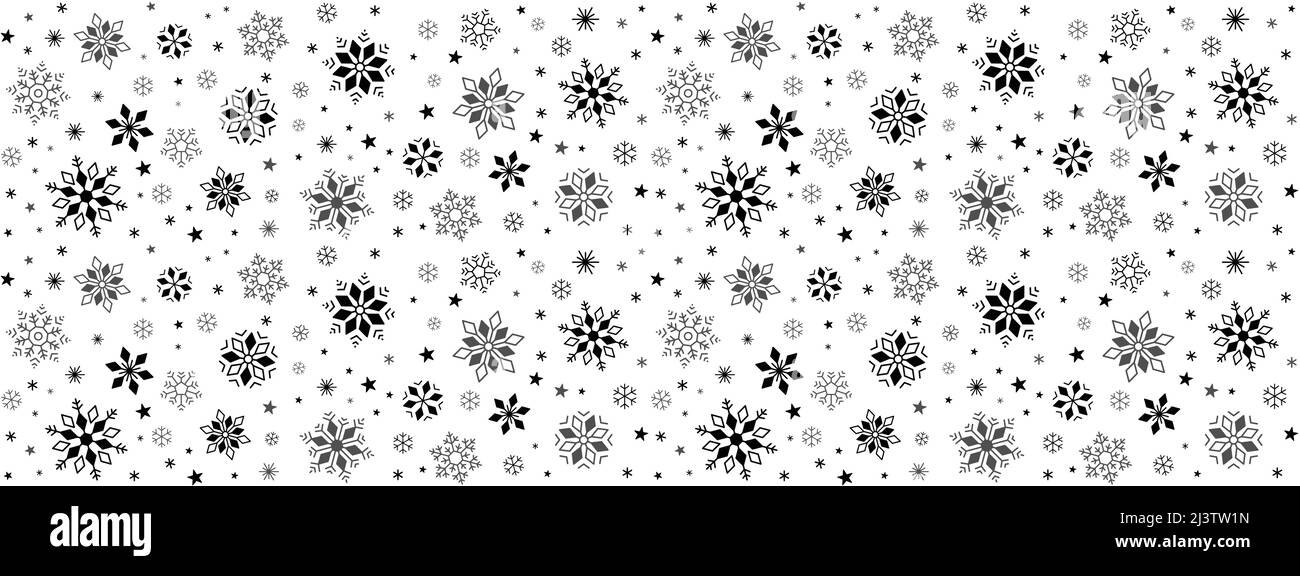 Seamless of snowflake and star, vector illustration background Stock ...
