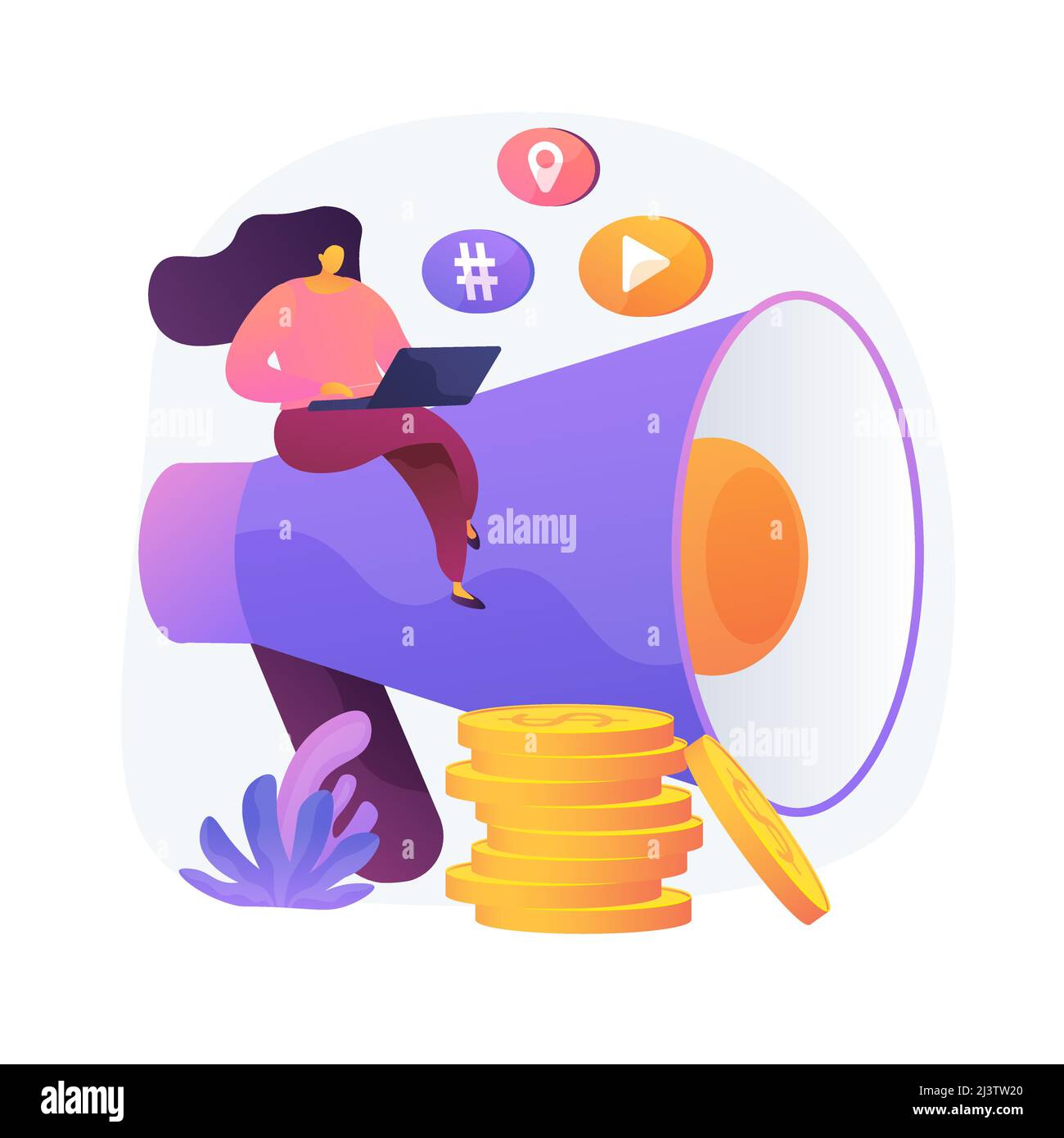 Content marketing. Copywriting, blogging, creative writing. Female ...