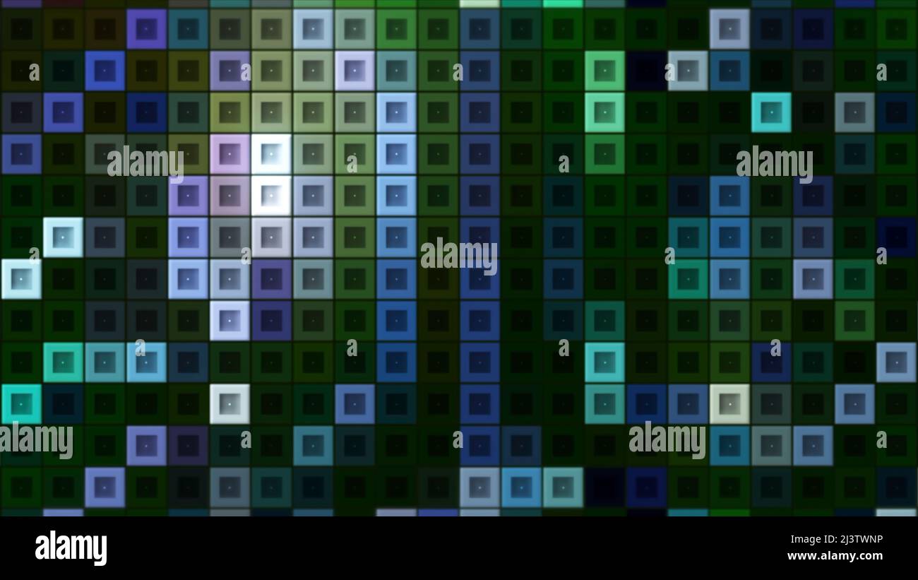 Moving mosaic squares with colored lines. Motion. Bright moving lines ...