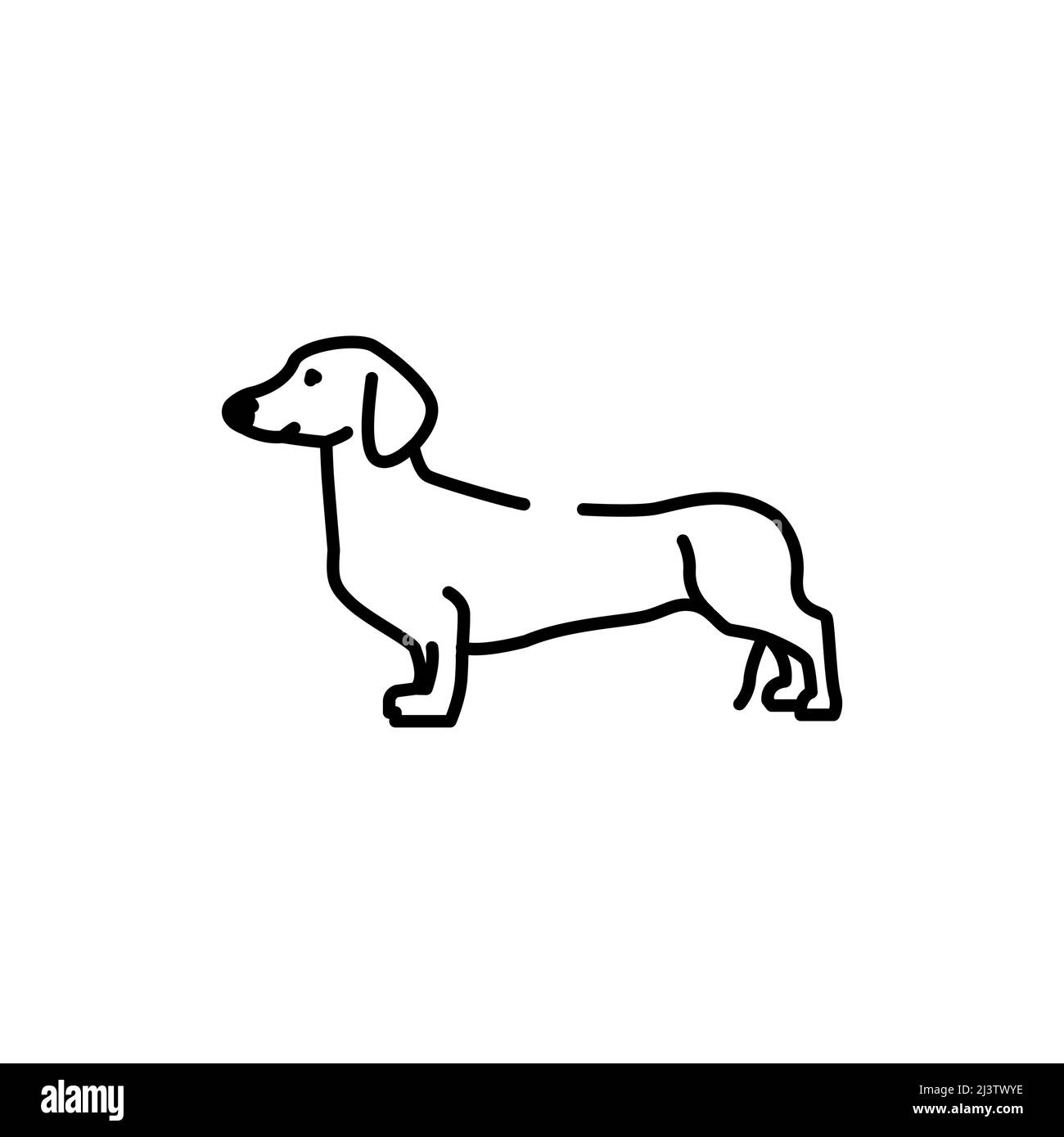 Dachshund icon cartoon Black and White Stock Photos & Images - Alamy