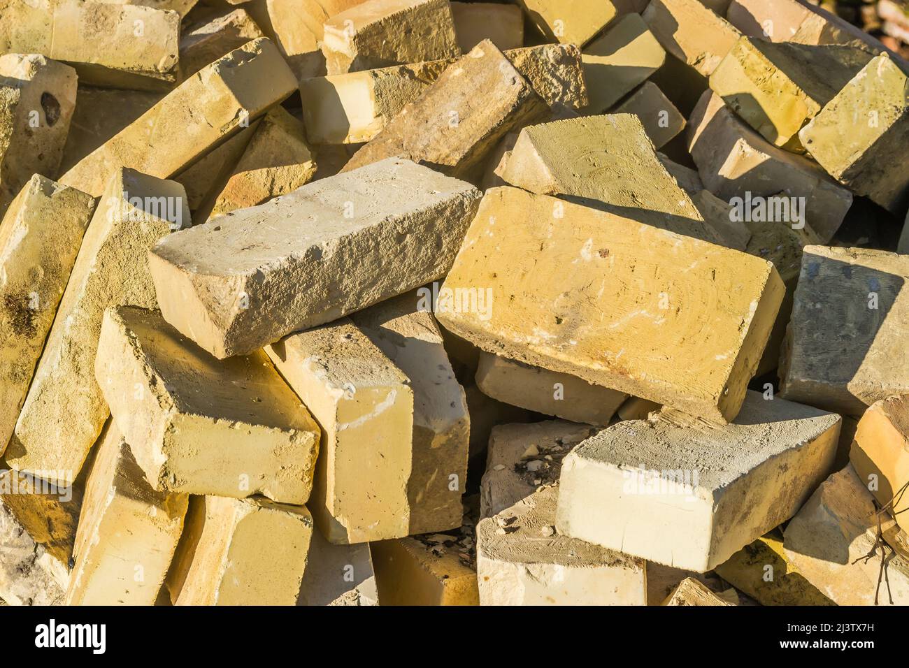 A bunch of Crimean bricks, a brick from shells, a texture. Background ...