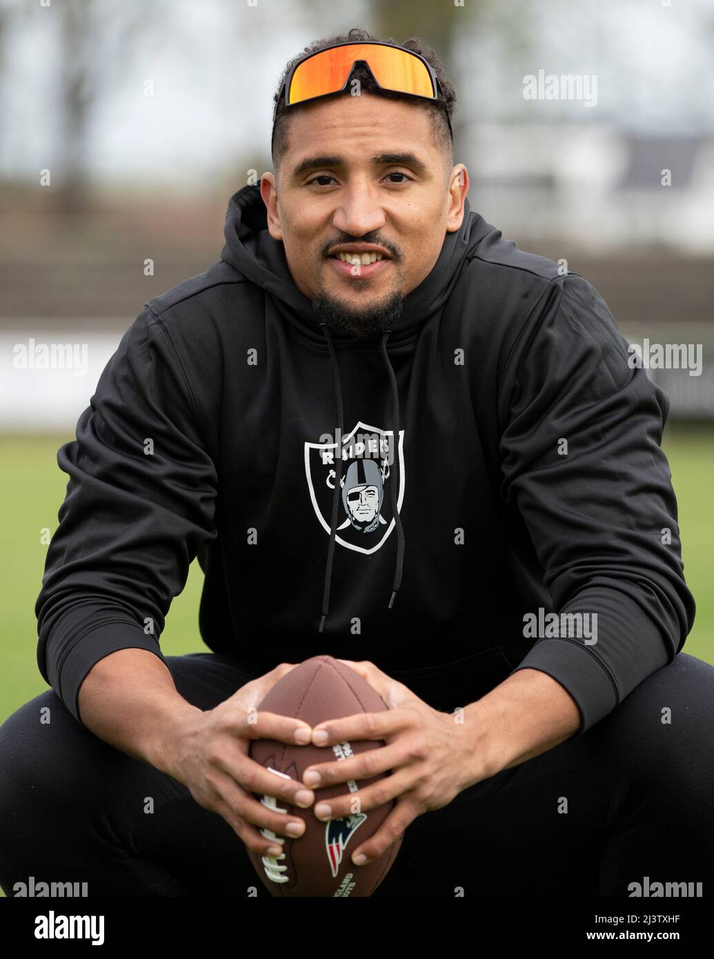 Ludwigsburg, Germany. 10th Apr, 2022. American football, tryout with ...