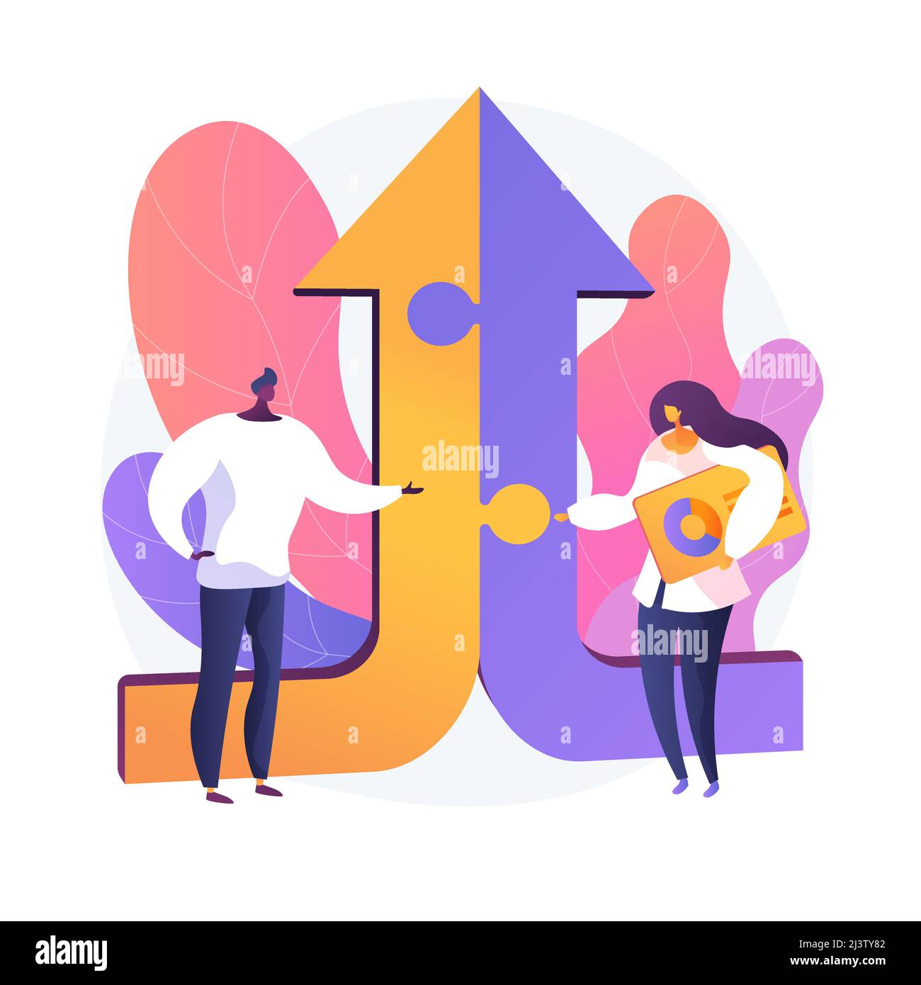 Coworkers cartoon characters. Effective collaboration, coworkers ...