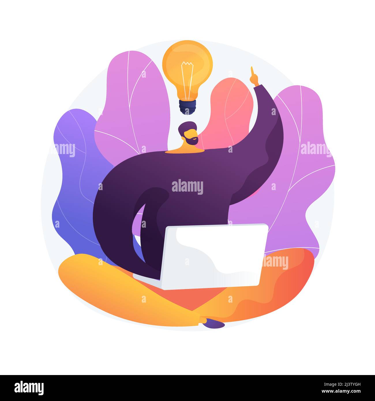 Thinking outside the box. Creative solution, inspirational plan ...