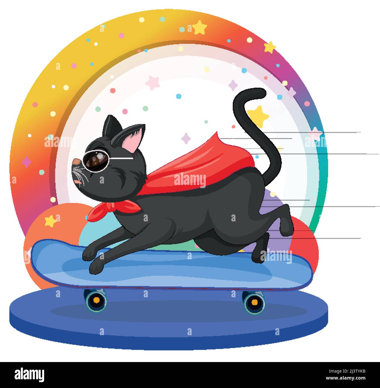 Super hero cat cartoon character illustration Stock Vector Image & Art ...
