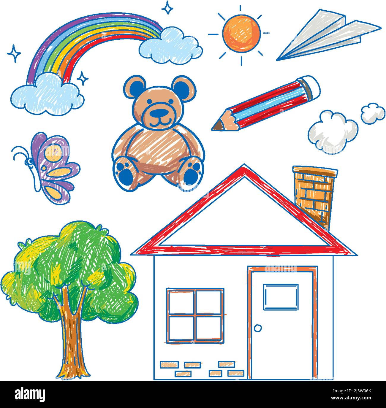 Colourful objects hand Cut Out Stock Images & Pictures - Alamy