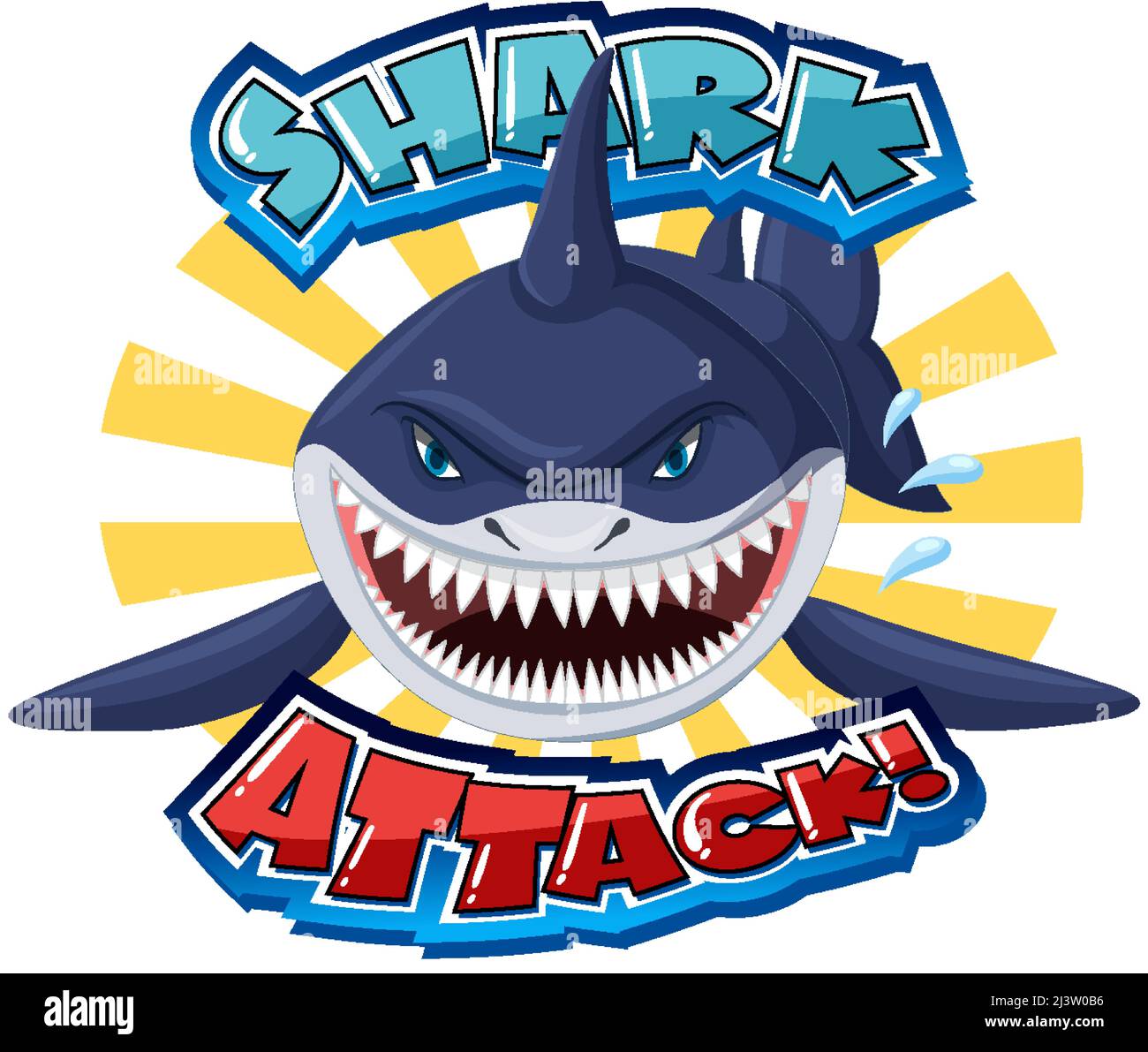 Word design for shark attack illustration Stock Vector Image & Art - Alamy