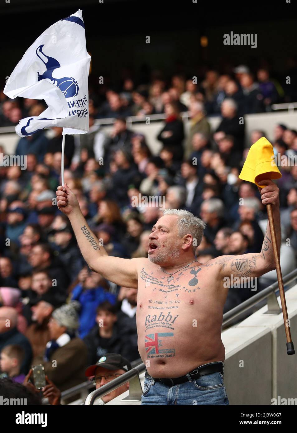 Tottenham Hotspur fan known as The Rabbi is seen - Tottenham Hotspur v ...