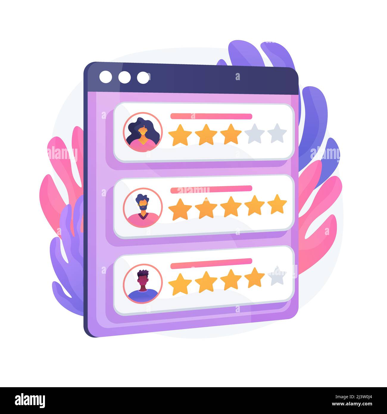 Loyalty stars. Customer and user reviews. Website ranking system ...