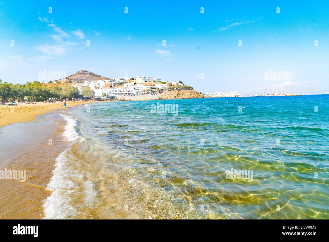 Romantic beach at greek island Stock Photo - Alamy