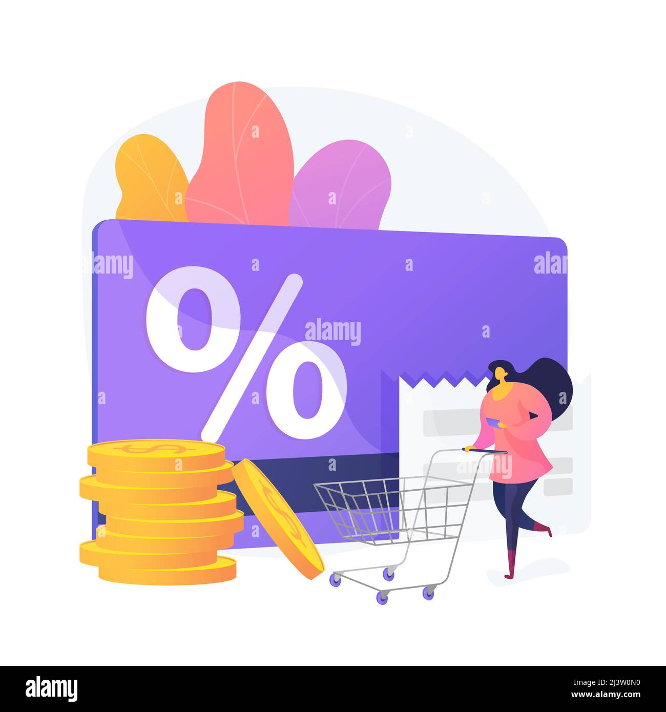 Marketing strategy cartoon web icon. Loyalty business model, shopping ...