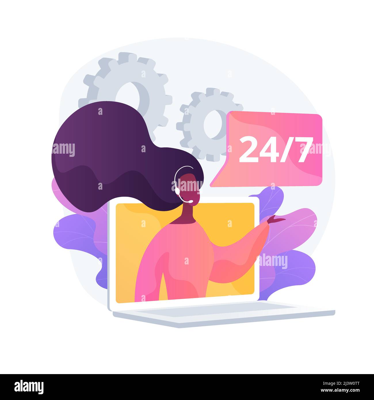 Helpdesk cartoon Cut Out Stock Images & Pictures - Alamy