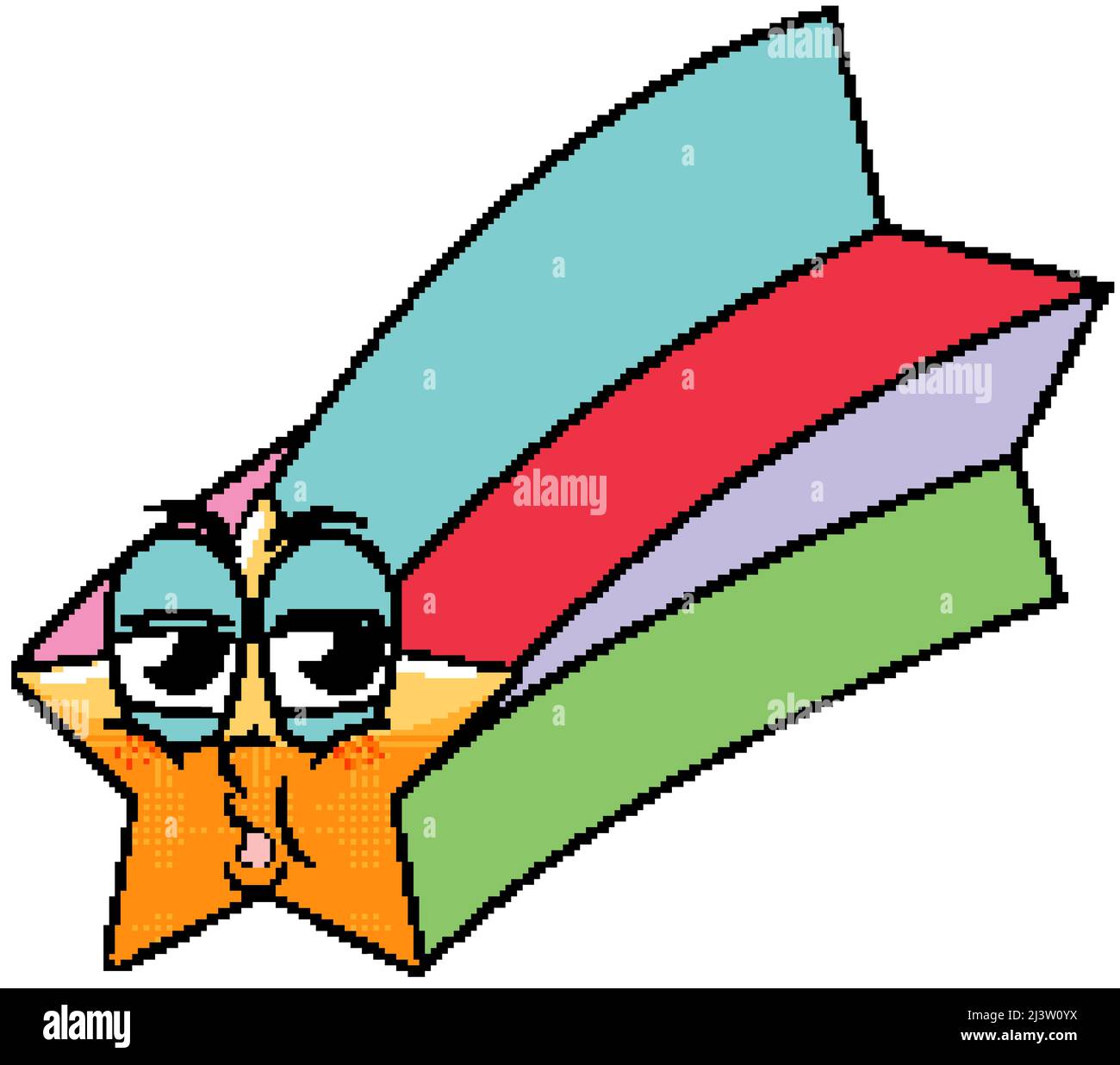 Star cartoon character on white background illustration Stock Vector ...