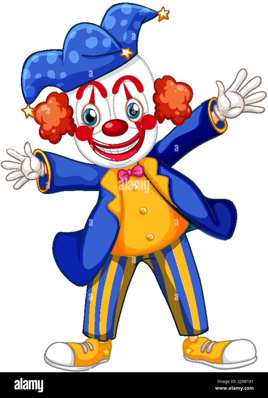 Colourful clown cartoon character illustration Stock Vector Image & Art ...