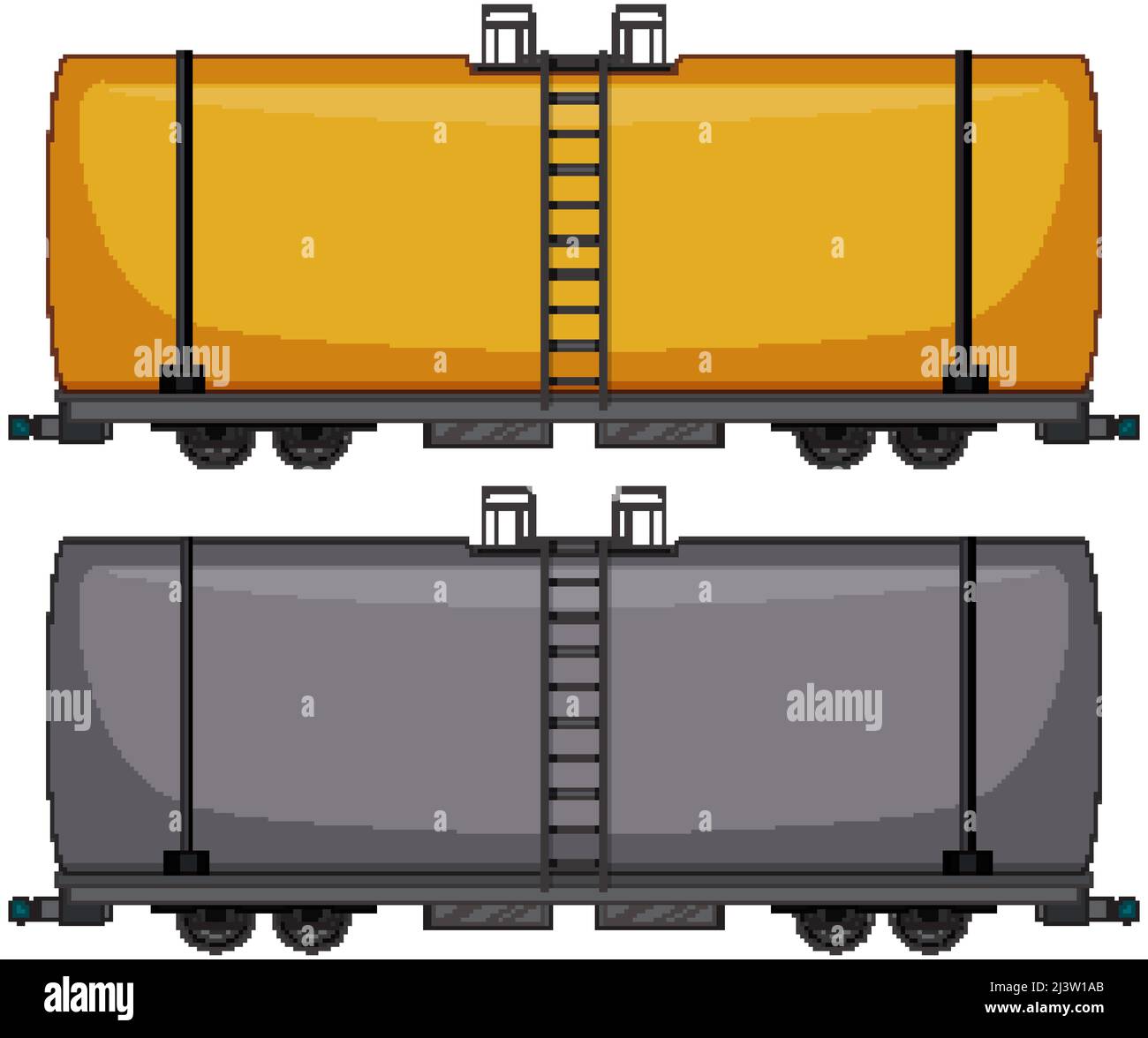 Cargo container of freight train on white background illustration Stock ...