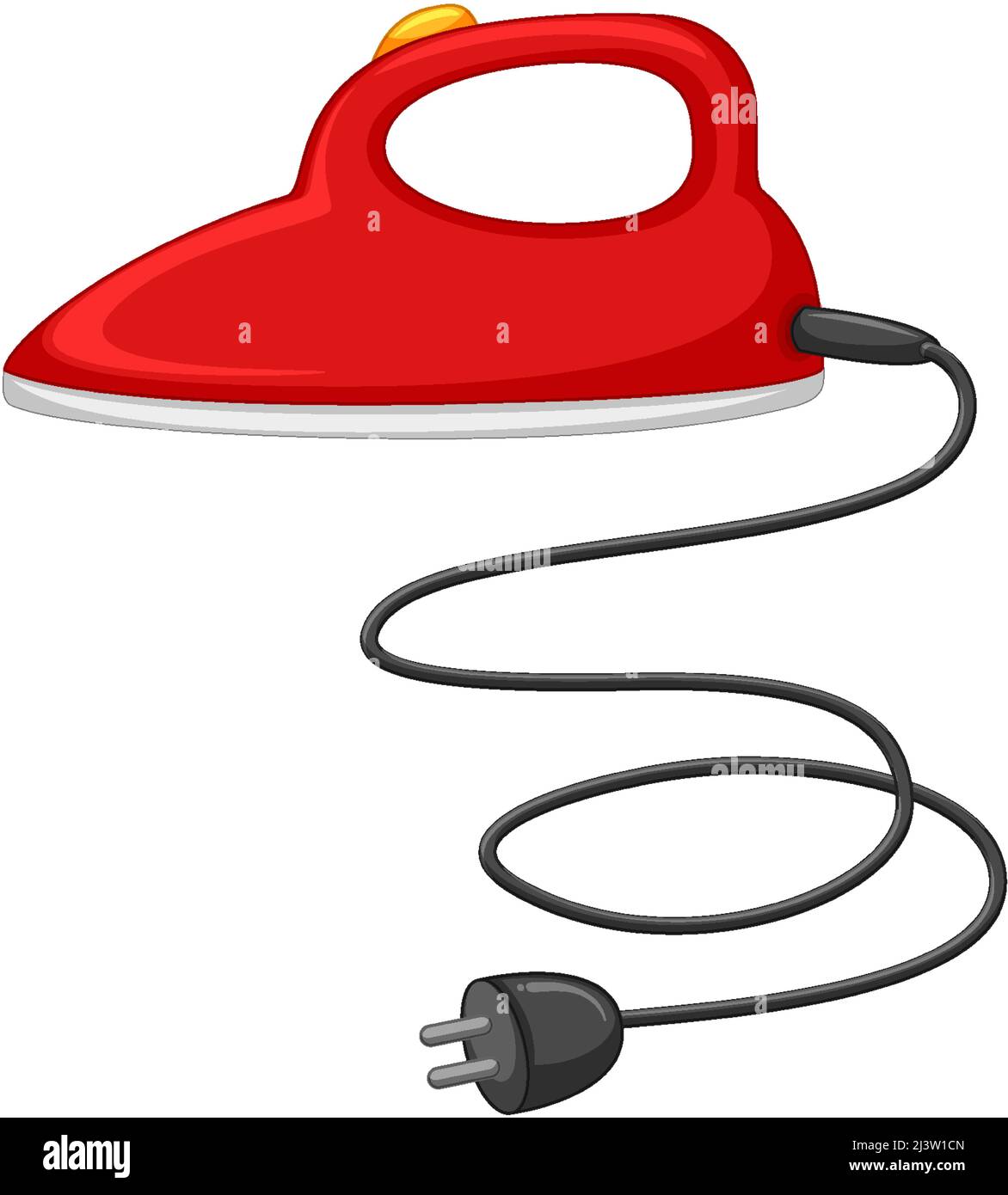 Electric iron in red color illustration Stock Vector Image & Art - Alamy