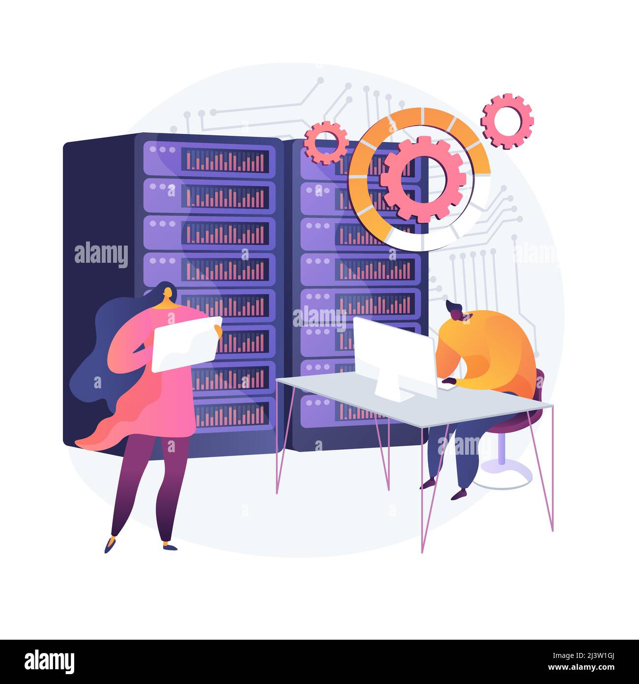 Information technology worker Stock Vector Images - Alamy