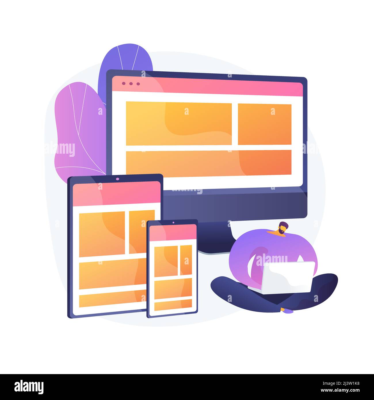 Website building. Web graphic, interface design, responsive website ...