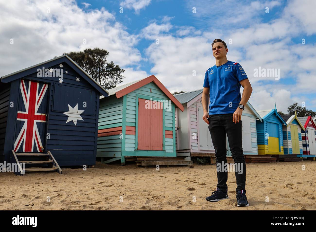 Oscar Piastri (AUS) Alpine F1 Team Reserve Driver - beach atmosphere ...