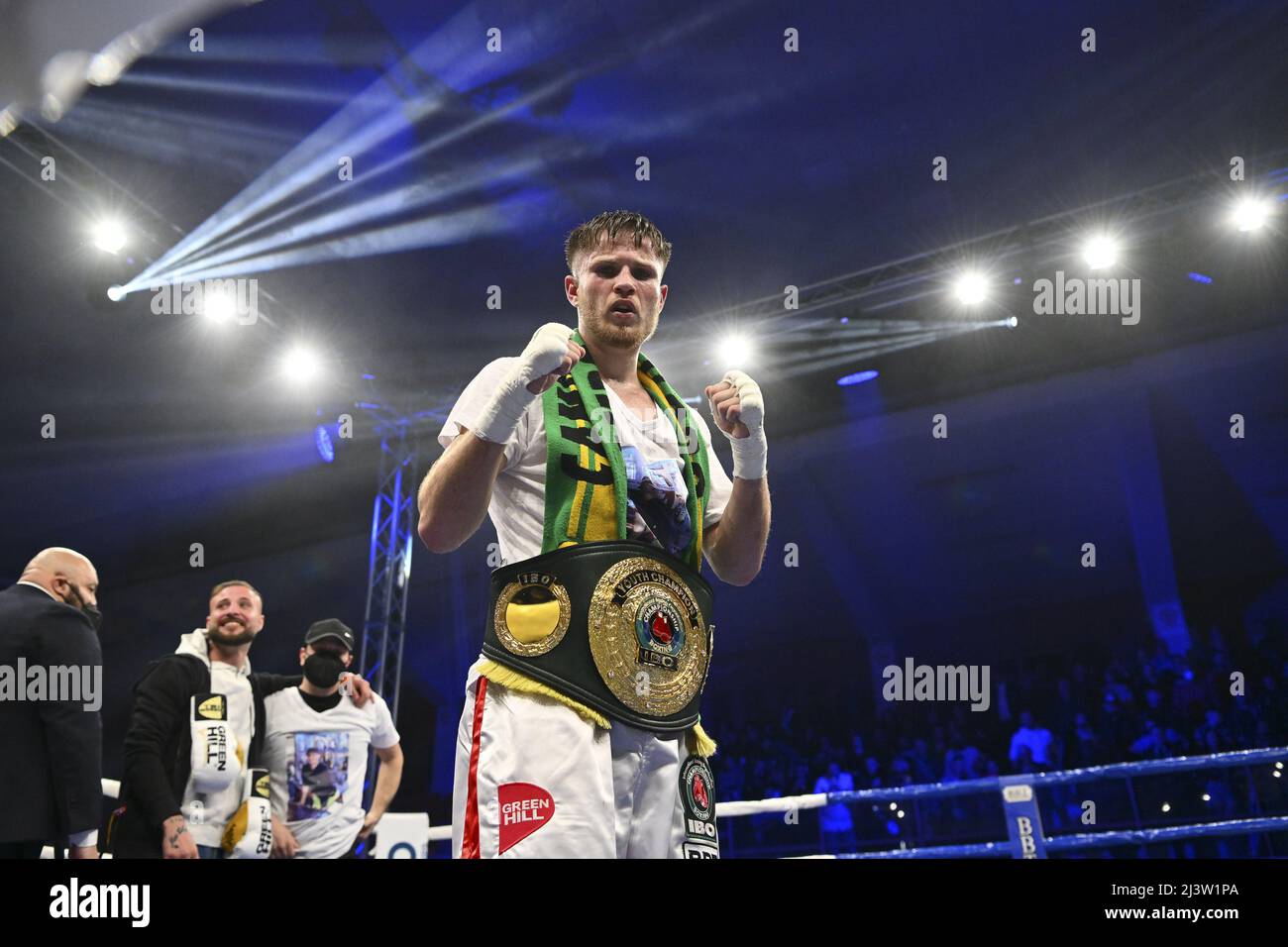 Christian Gasparri (ITA) vs Santiago Garces (COL) during the IBO World ...
