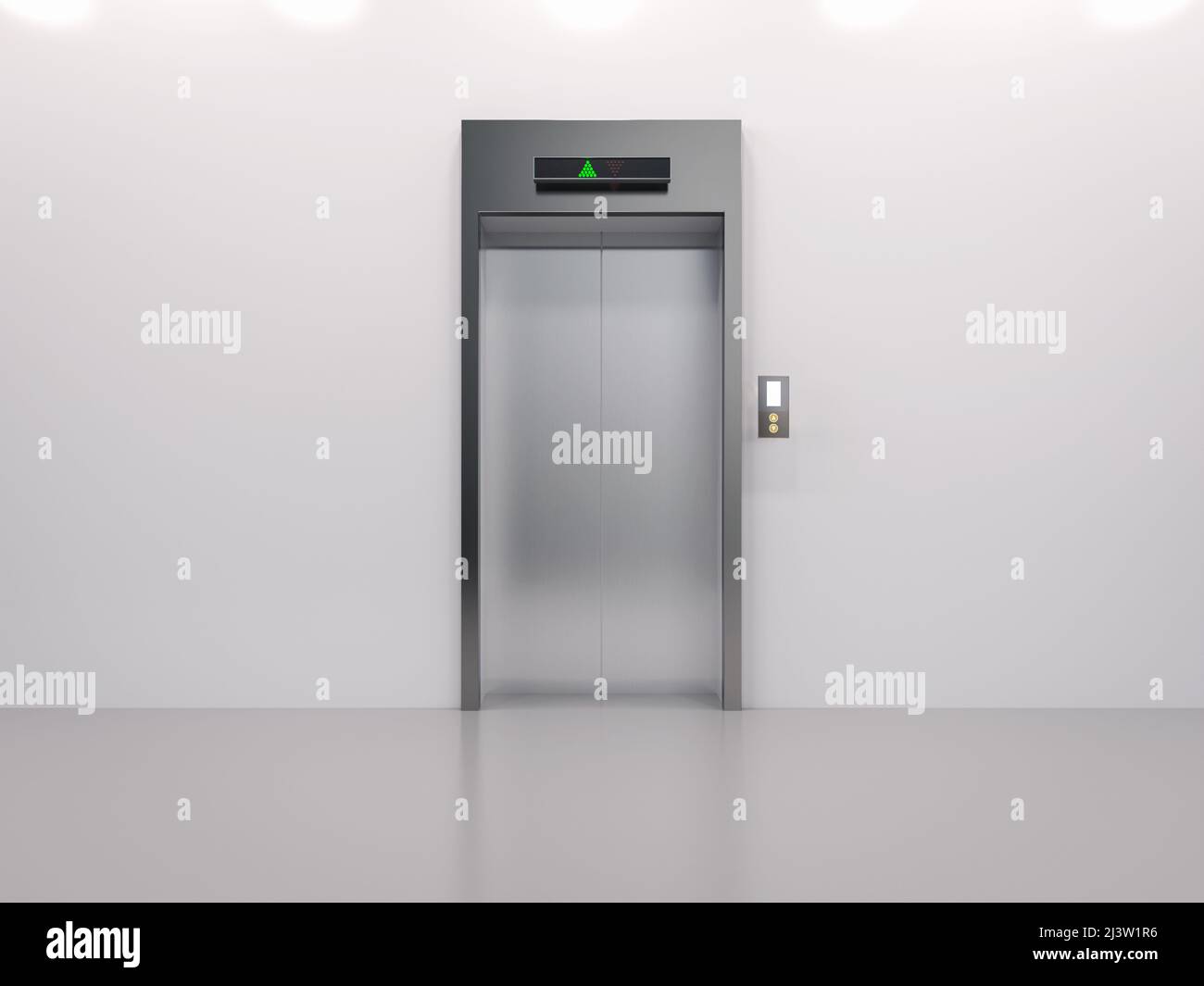 3d rendering metallic elevator or passenger lift Stock Photo - Alamy