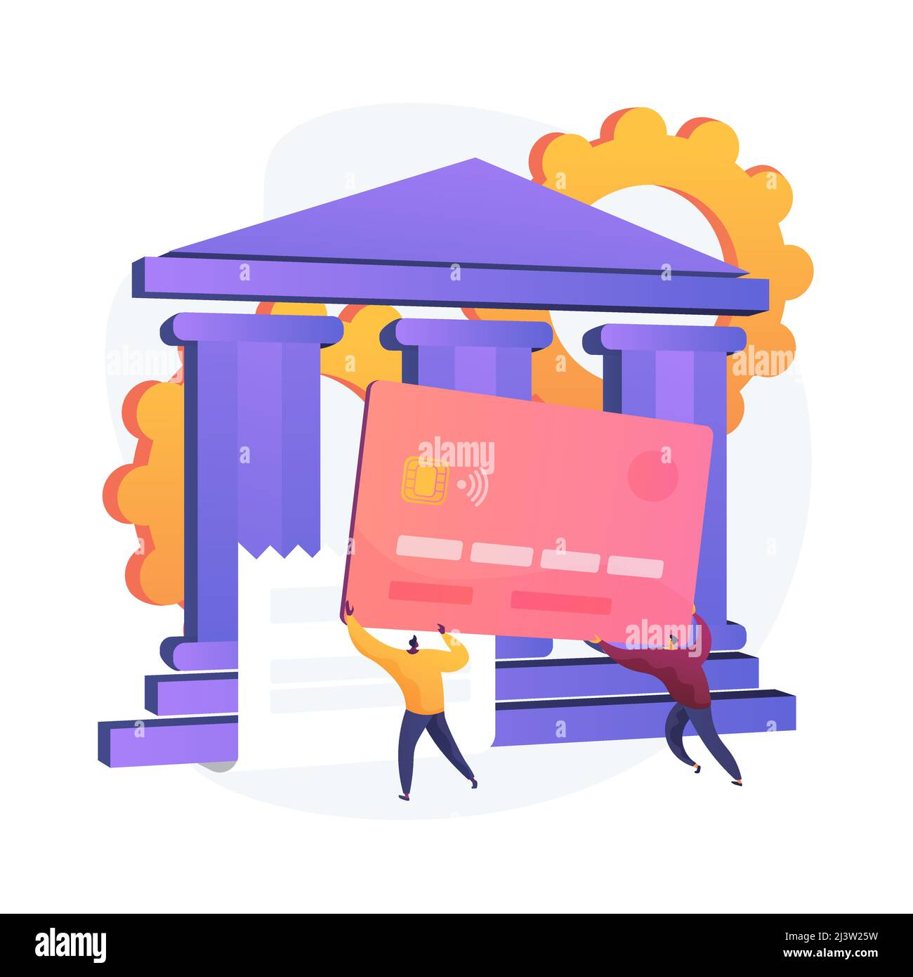 Payment card. Electronic funds transfer. Colorful cartoon characters ...