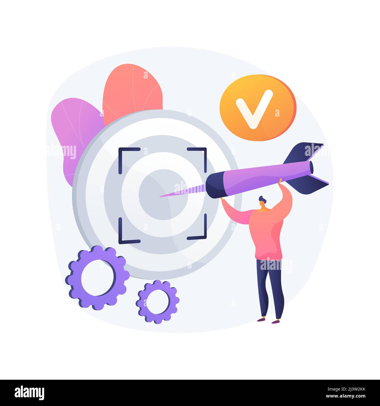 Focus abstract concept vector illustration. Training concentration ... Focus abstract concept vector illustration. Training concentration ...