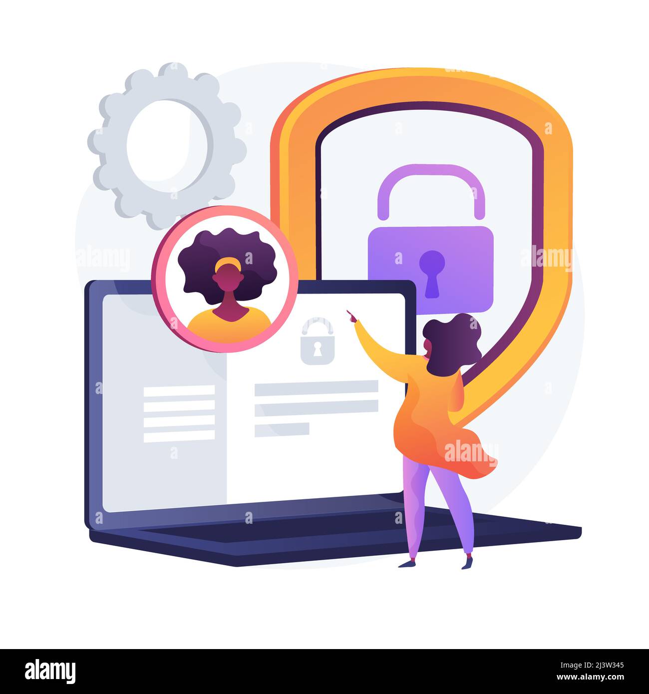 Face recognition, personal identification, secure access. Profile entry ...