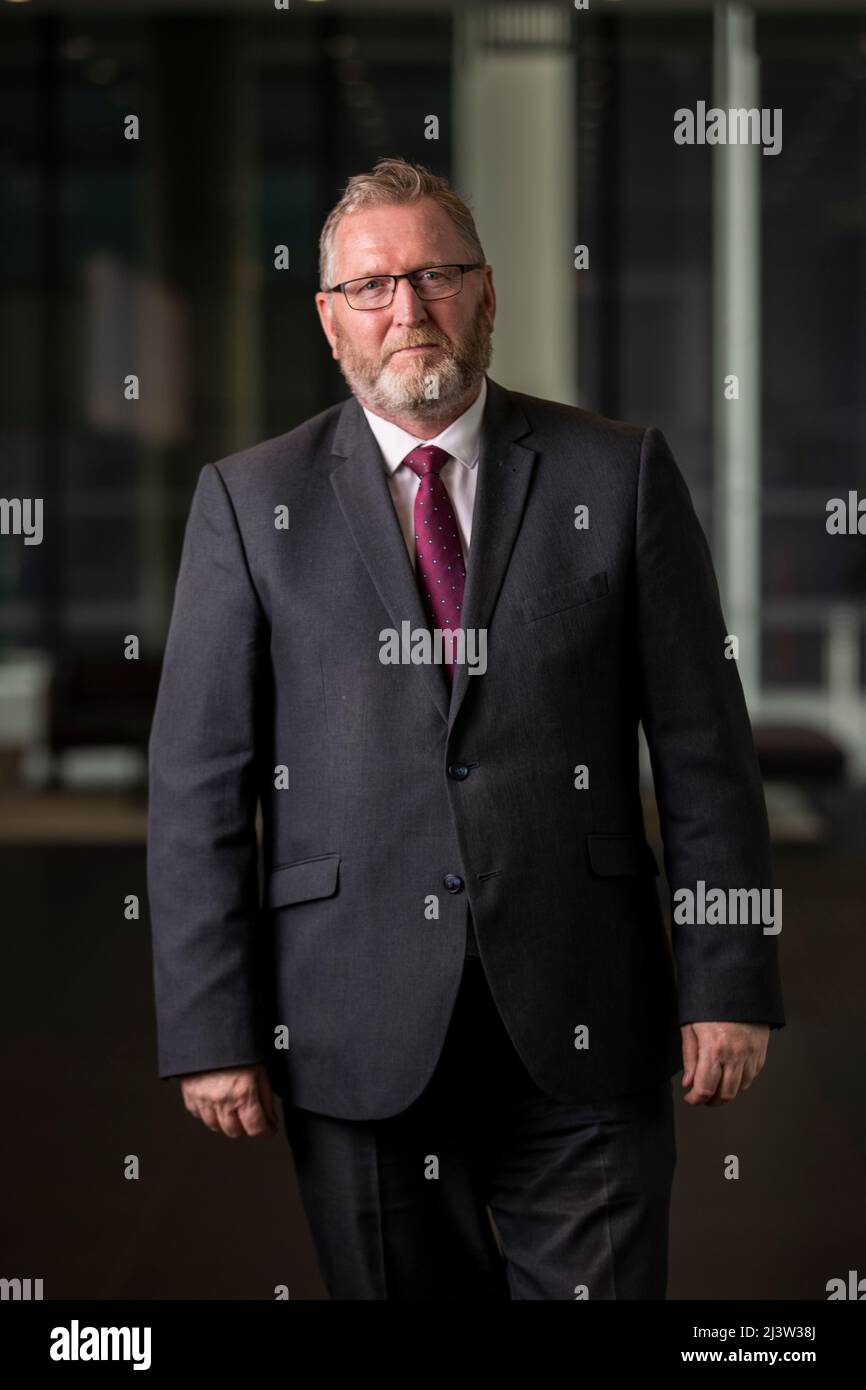 Ulster Unionist Party (UUP) Leader Doug Beattie during an interview in ...