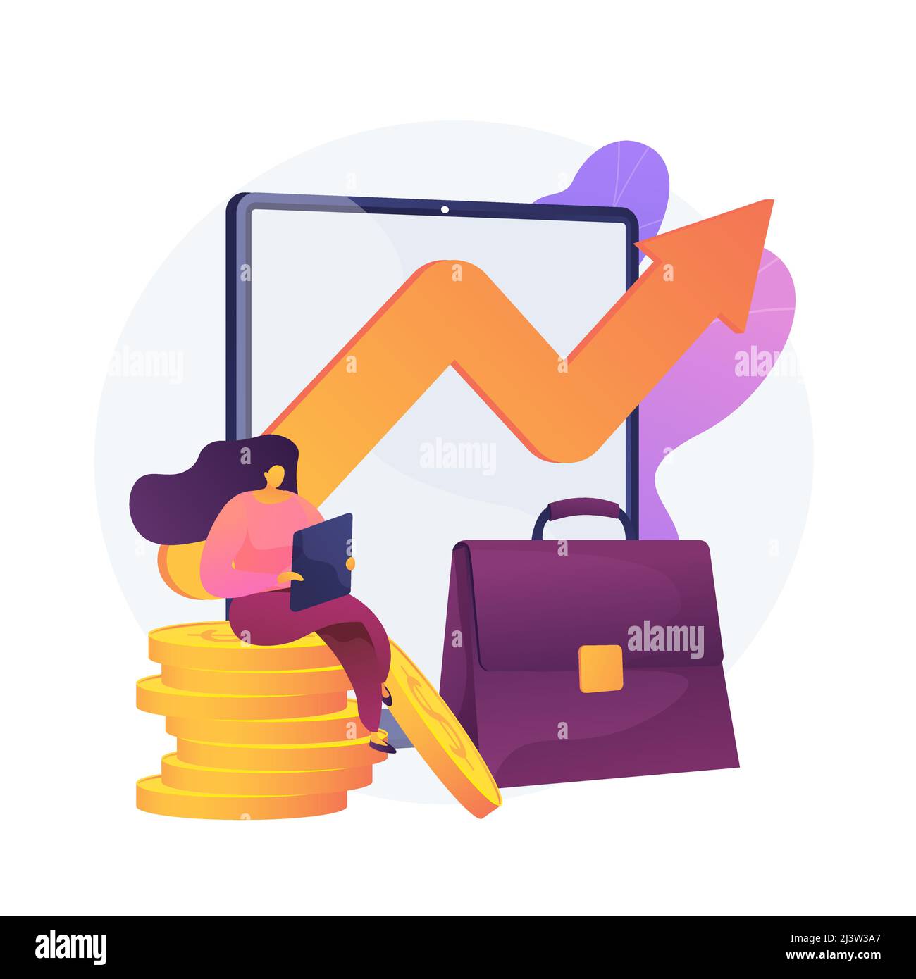 Income growth, profitable business, successful commerce. Workflow ...